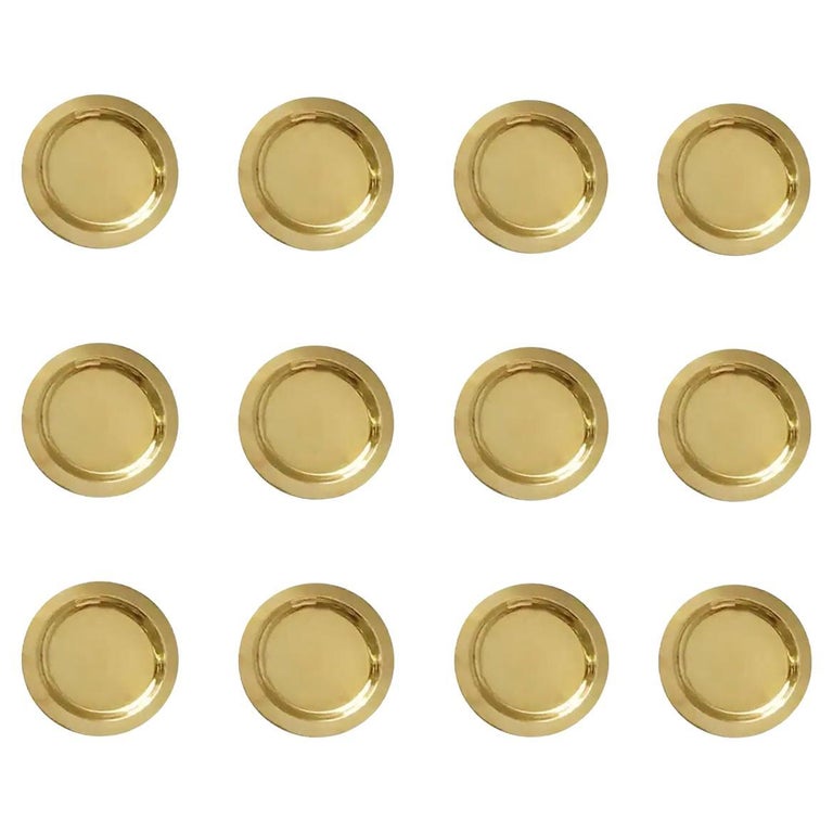 Gold Messing Underplates Essteller Italien Midcentury 12 Servieren Lot ...