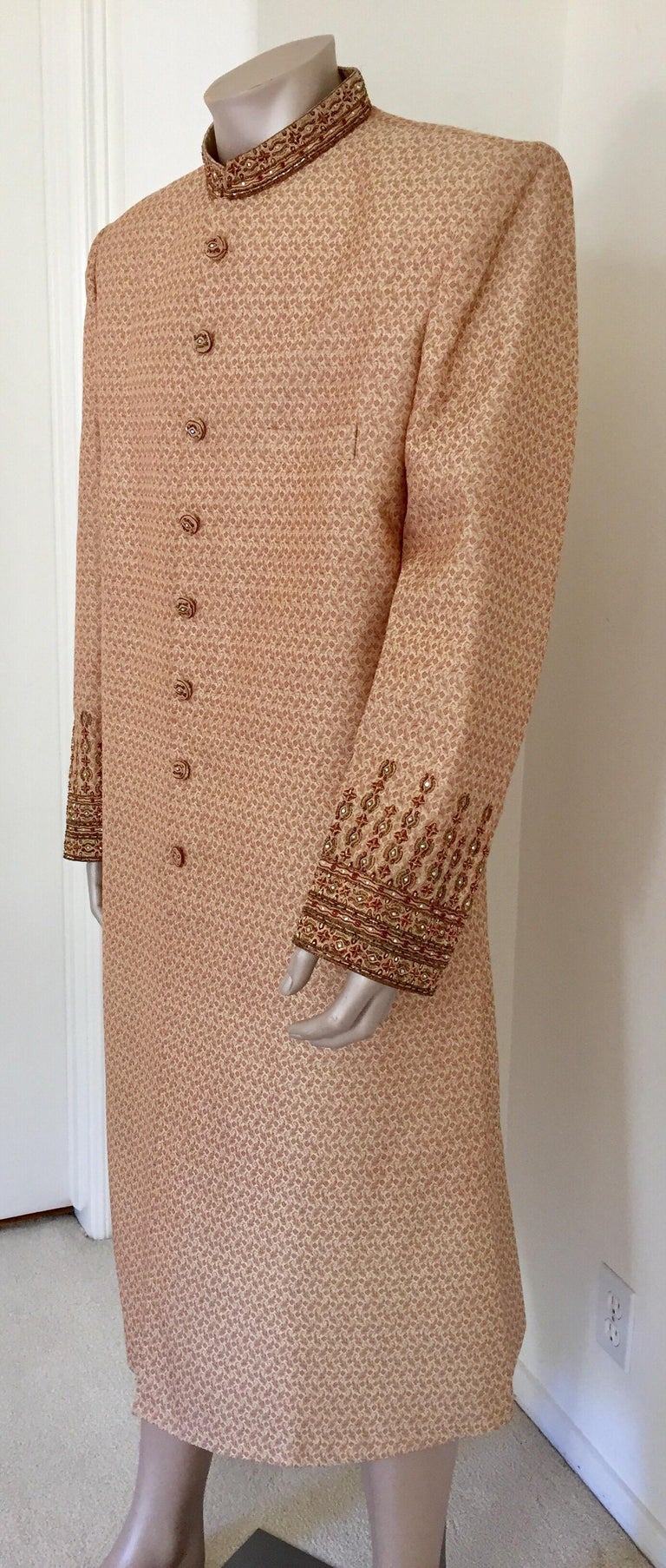 Gold Brocade Gentleman Indian Wedding or Party Maharaja Sultan Tuxedo ...