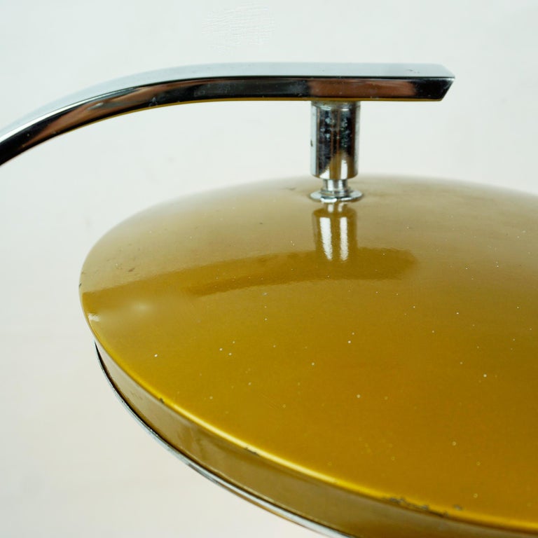 Gold Brown and Metal Midcentury Desk Lamp Mod. 520 by Fase Madrid Spain ...