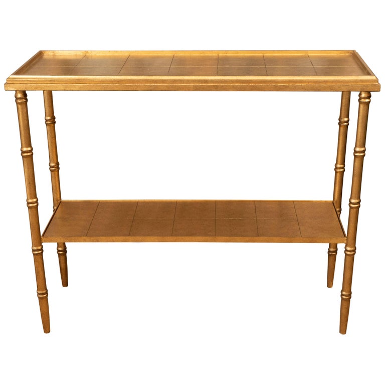 Gold Console Table at 1stDibs