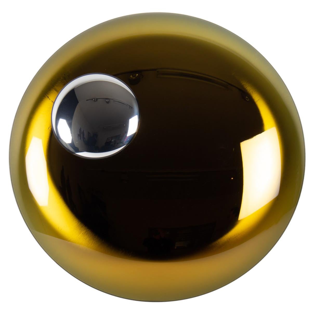 Gold Convex Glass Witch Mirror Supporting a Small Witch Silver Mirror ...