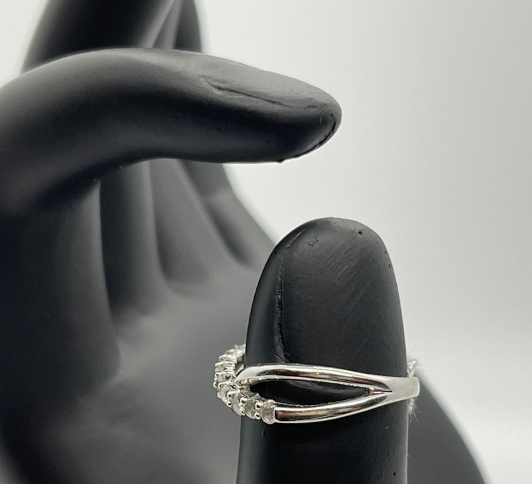 Gold Crossover Diamond Ring For Sale at 1stDibs