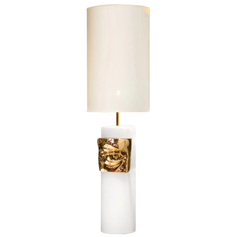 Gold David Eye Table/Floor Lamp For Sale at 1stDibs