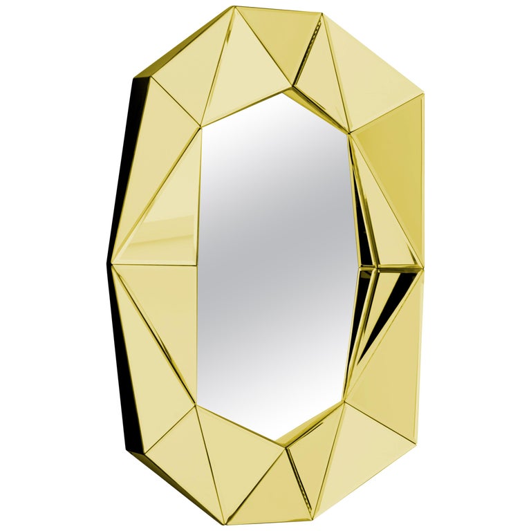 Gold Decorative Mirror For Sale at 1stDibs