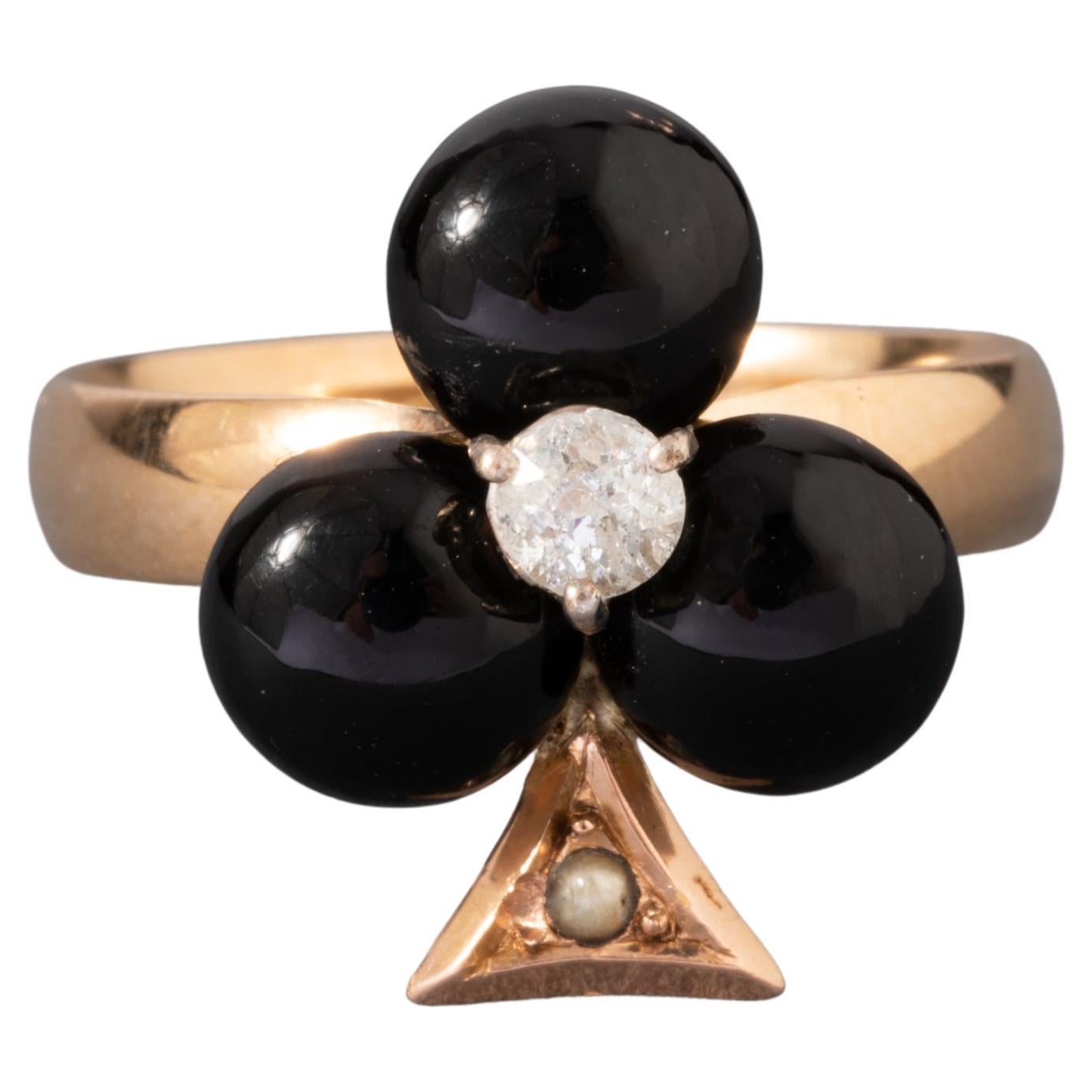 Antique Mid 1800s Diamond Gold Ring at 1stDibs