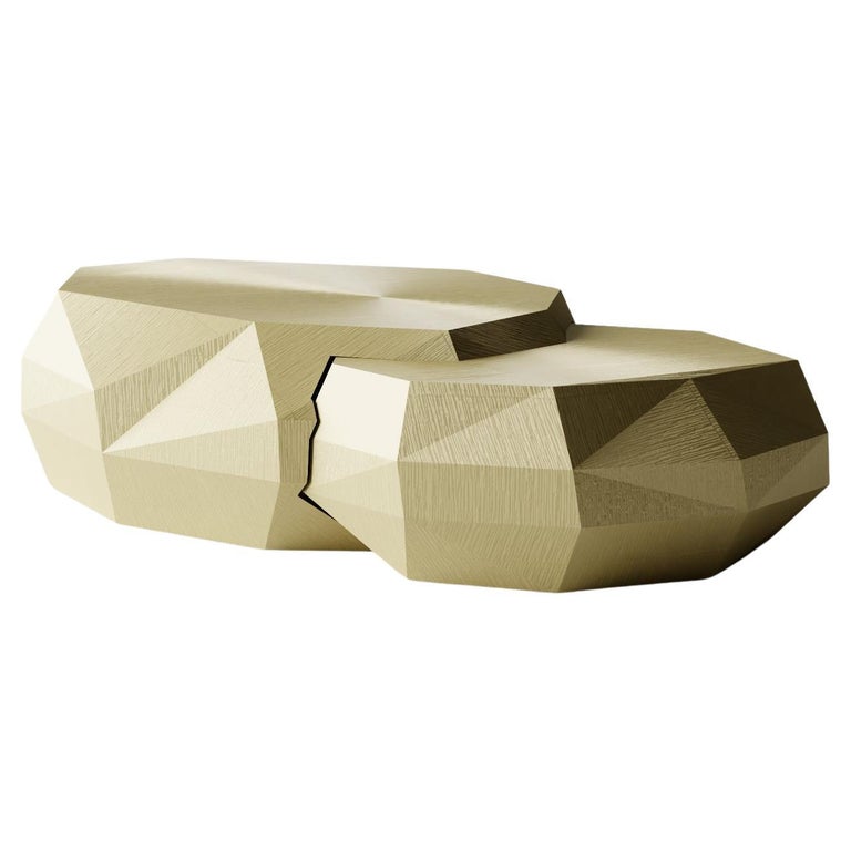 Gold Diamond Coffee Table by Kasadamo For Sale at 1stDibs