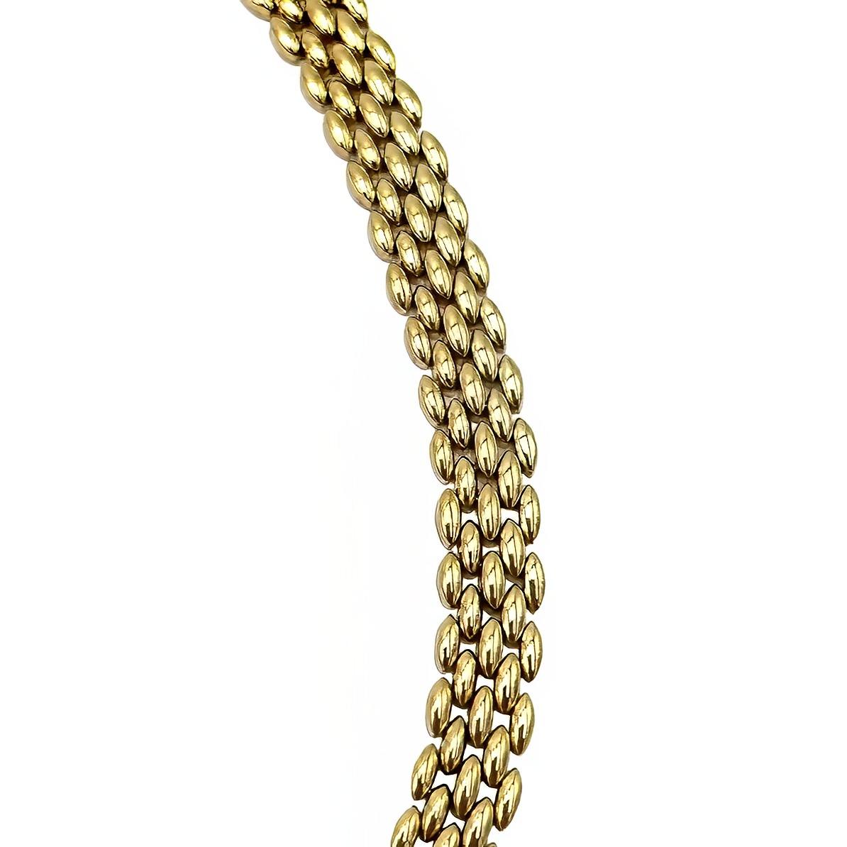 Gold Diamond Mesh Chain Necklace For Sale at 1stDibs