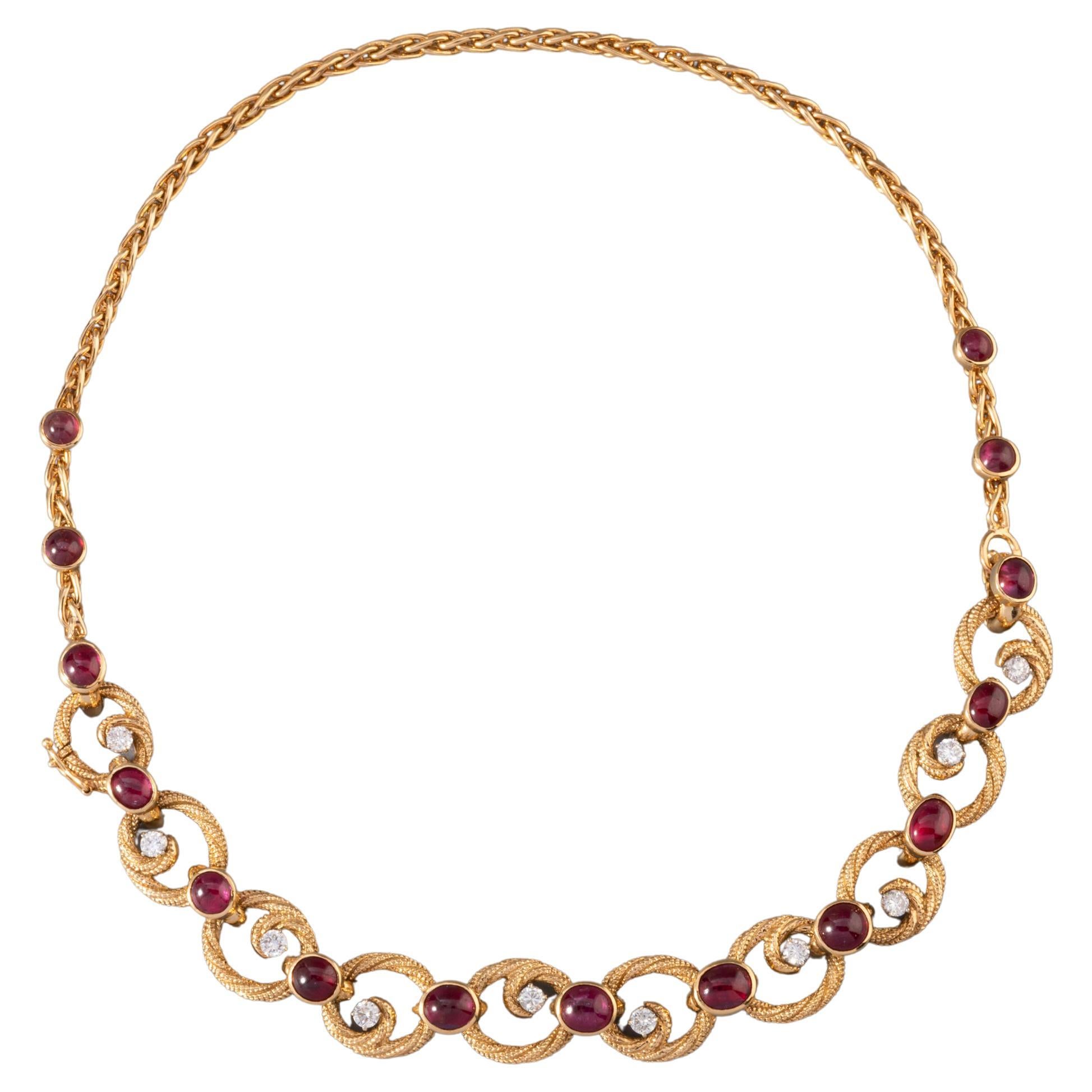 Important and Unique Ruby and Diamond Necklace For Sale at 1stDibs