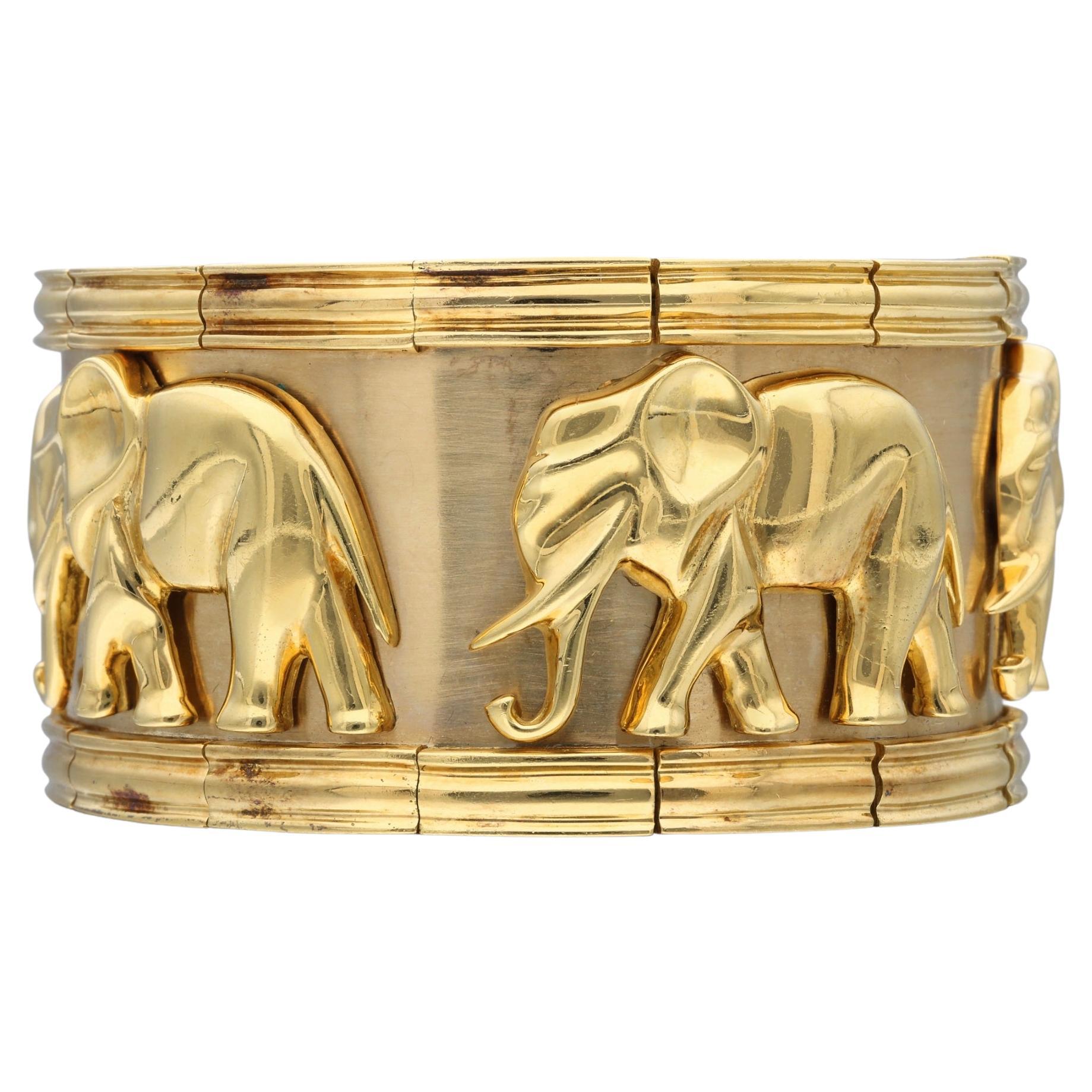 1960s Gold Cuff Bracelet For Sale at 1stDibs