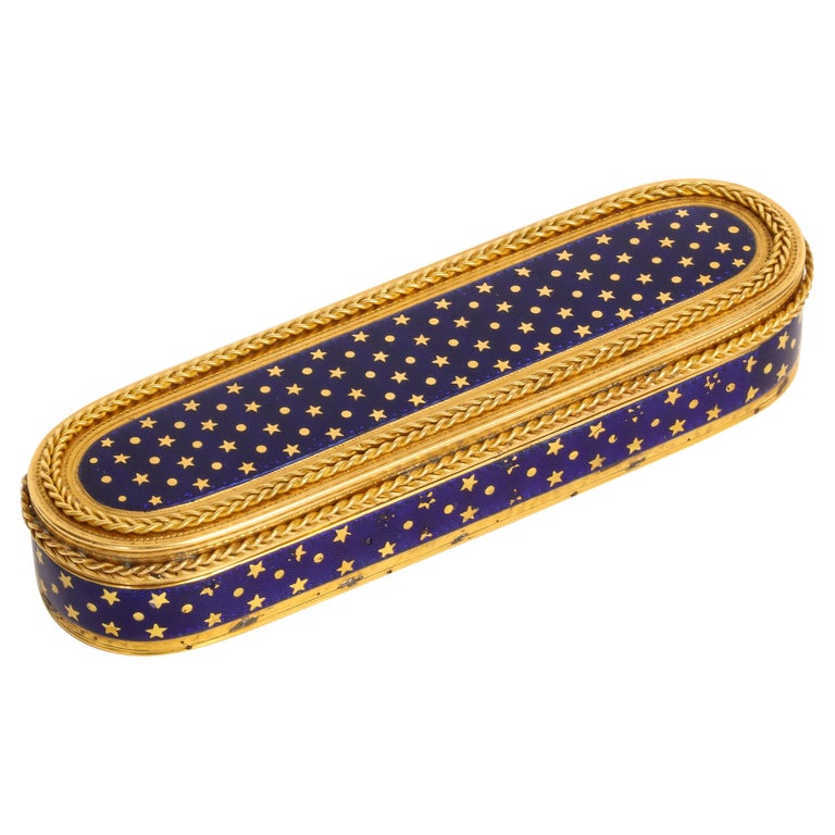 Gold and Enamel Toothpick Case For Sale at 1stDibs