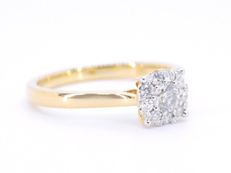 Gold Entourage Ring with Diamonds For Sale at 1stDibs