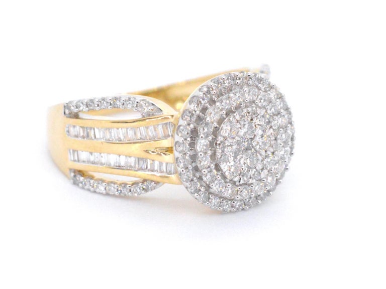 Gold Entourage Ring with Diamonds For Sale at 1stDibs