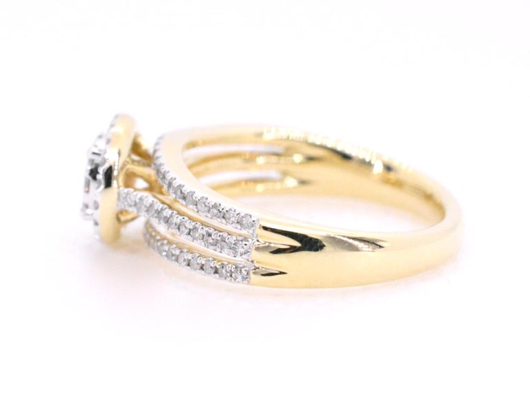 Gold Entourage Ring with Diamonds For Sale at 1stDibs