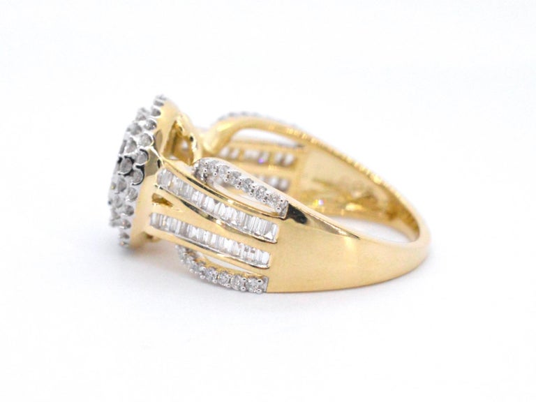 Gold Entourage Ring with Diamonds For Sale at 1stDibs
