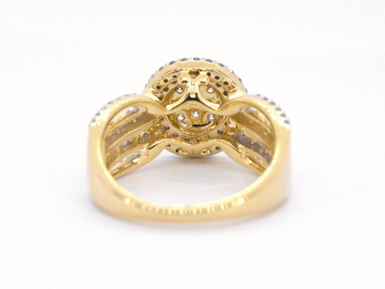 Gold Entourage Ring with Diamonds For Sale at 1stDibs