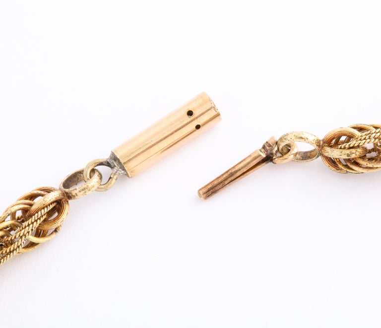 Gold Georgian Braided Chain For Sale at 1stDibs