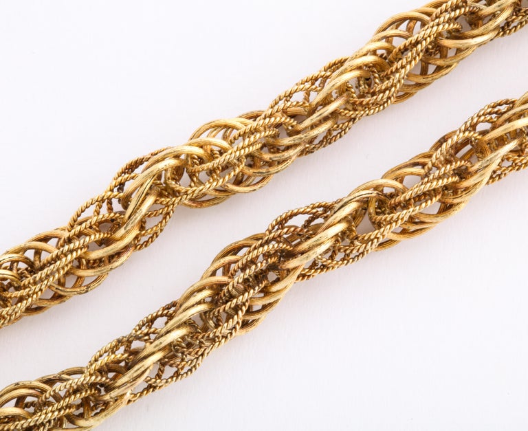 Gold Georgian Braided Chain For Sale at 1stDibs