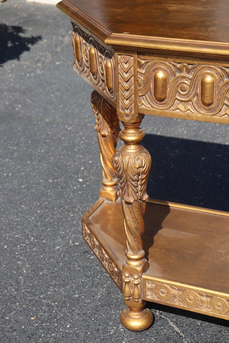 Gold Gilded Carved Georgian Console Table Circa 1920 at 1stDibs