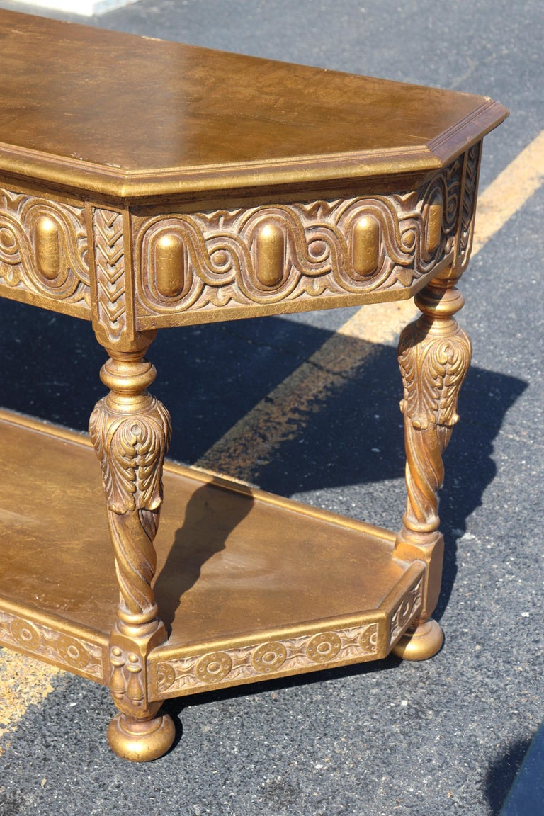 Gold Gilded Carved Georgian Console Table Circa 1920 at 1stDibs