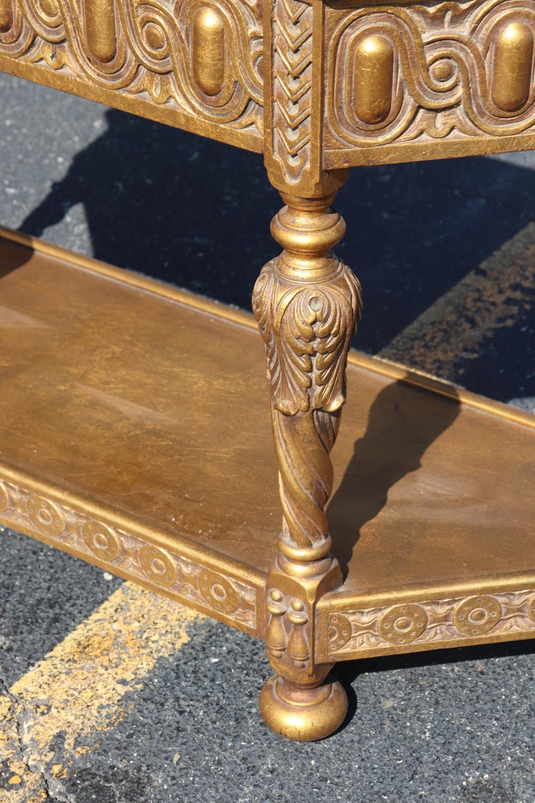 Gold Gilded Carved Georgian Console Table Circa 1920 at 1stDibs