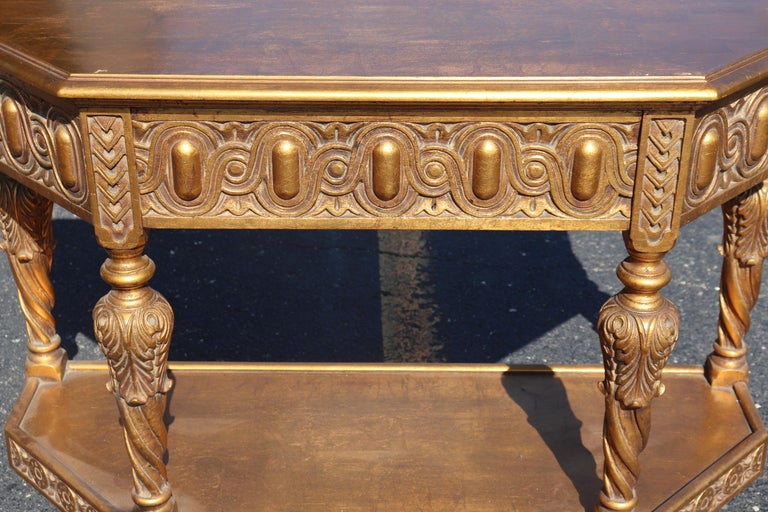 Gold Gilded Carved Georgian Console Table Circa 1920 at 1stDibs