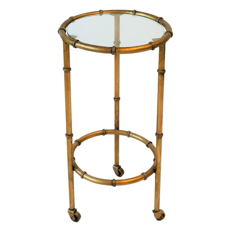 Gold Gilt Round Side or Drinks Table For Sale at 1stDibs