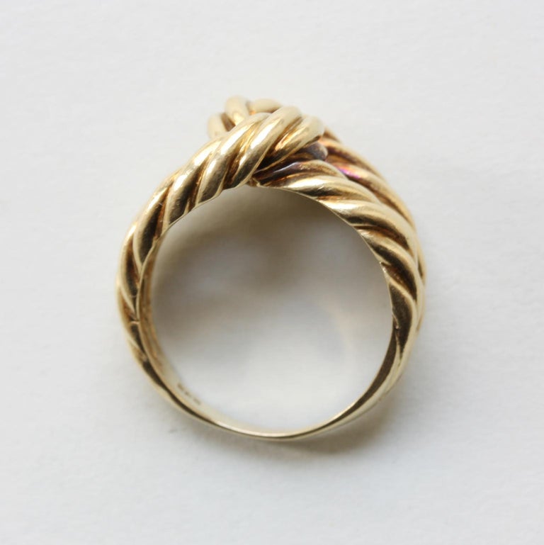 Gold Knot Rope Ring at 1stDibs