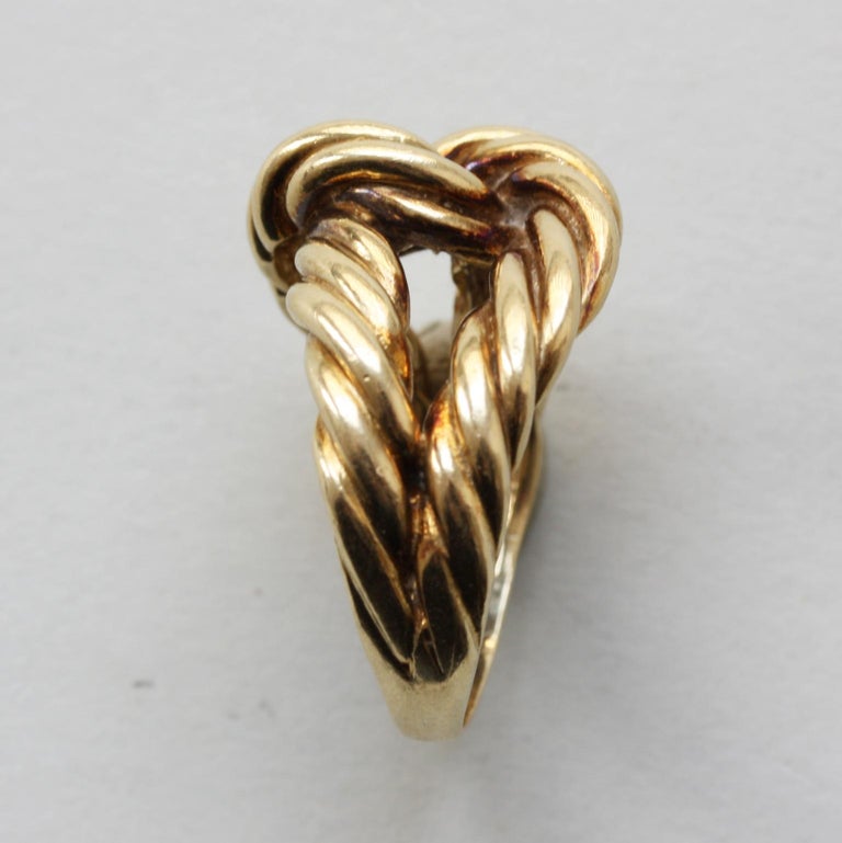 Gold Knot Rope Ring at 1stDibs