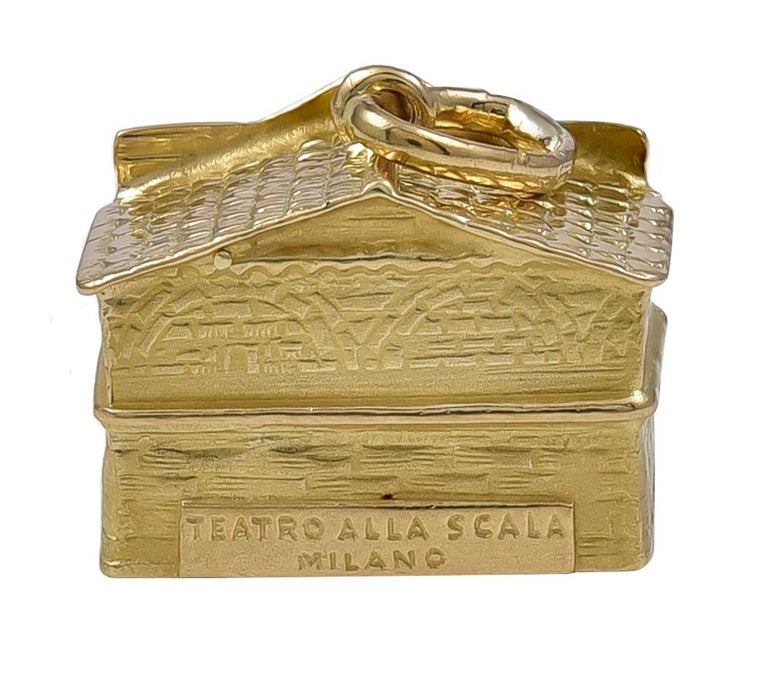 Gold La Scala Opera Charm For Sale at 1stDibs