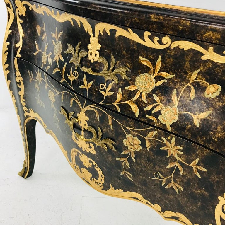 Gold Leaf Chest / Commode by John Widdicomb For Sale at 1stDibs