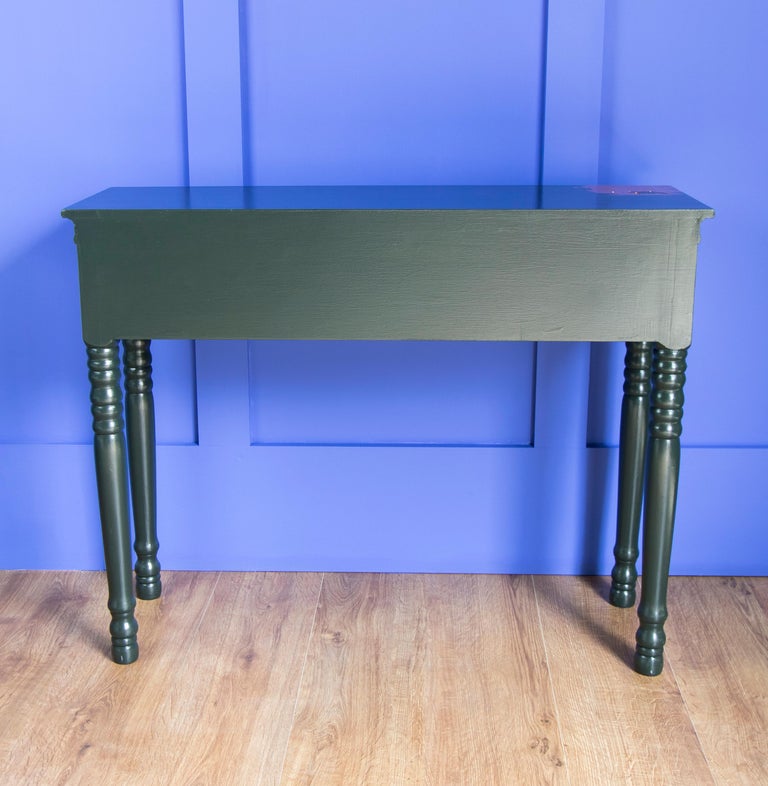 Gold Leaf Painted Console Table with Turned Country Style Legs in ...