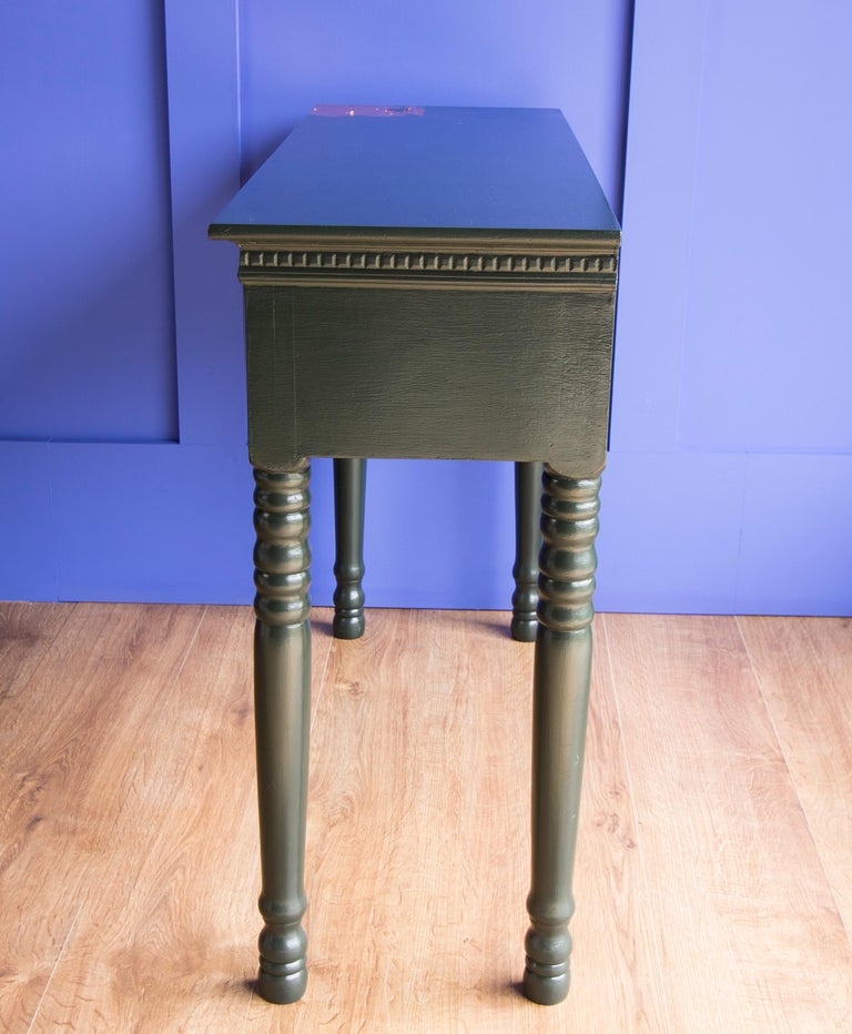 Gold Leaf Painted Console Table with Turned Country Style Legs in ...
