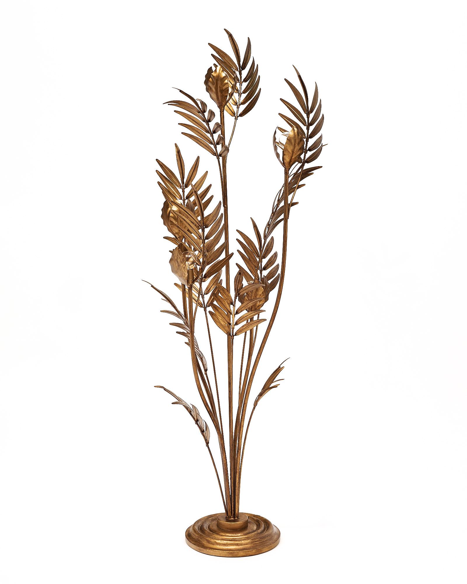 Gold Leaf Palm Floor Lamp at 1stDibs