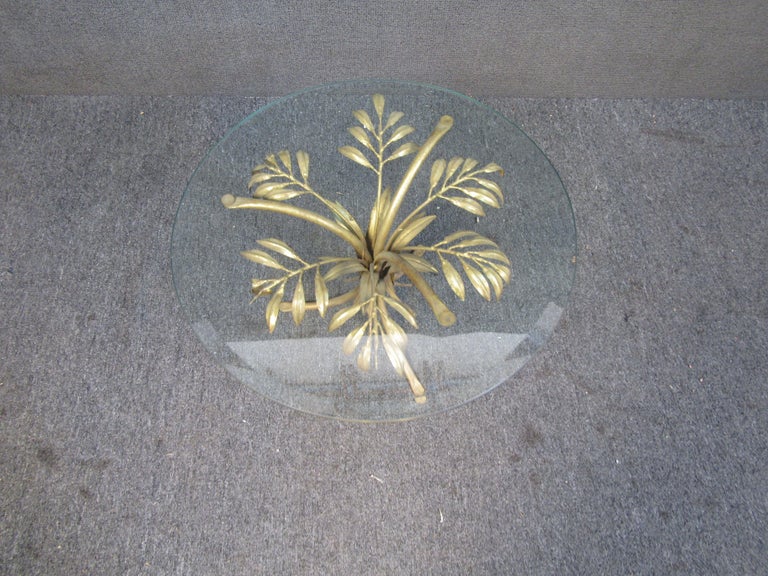 Gold Leaf Palm Tree Side Table For Sale at 1stDibs | palm tree coffee ...