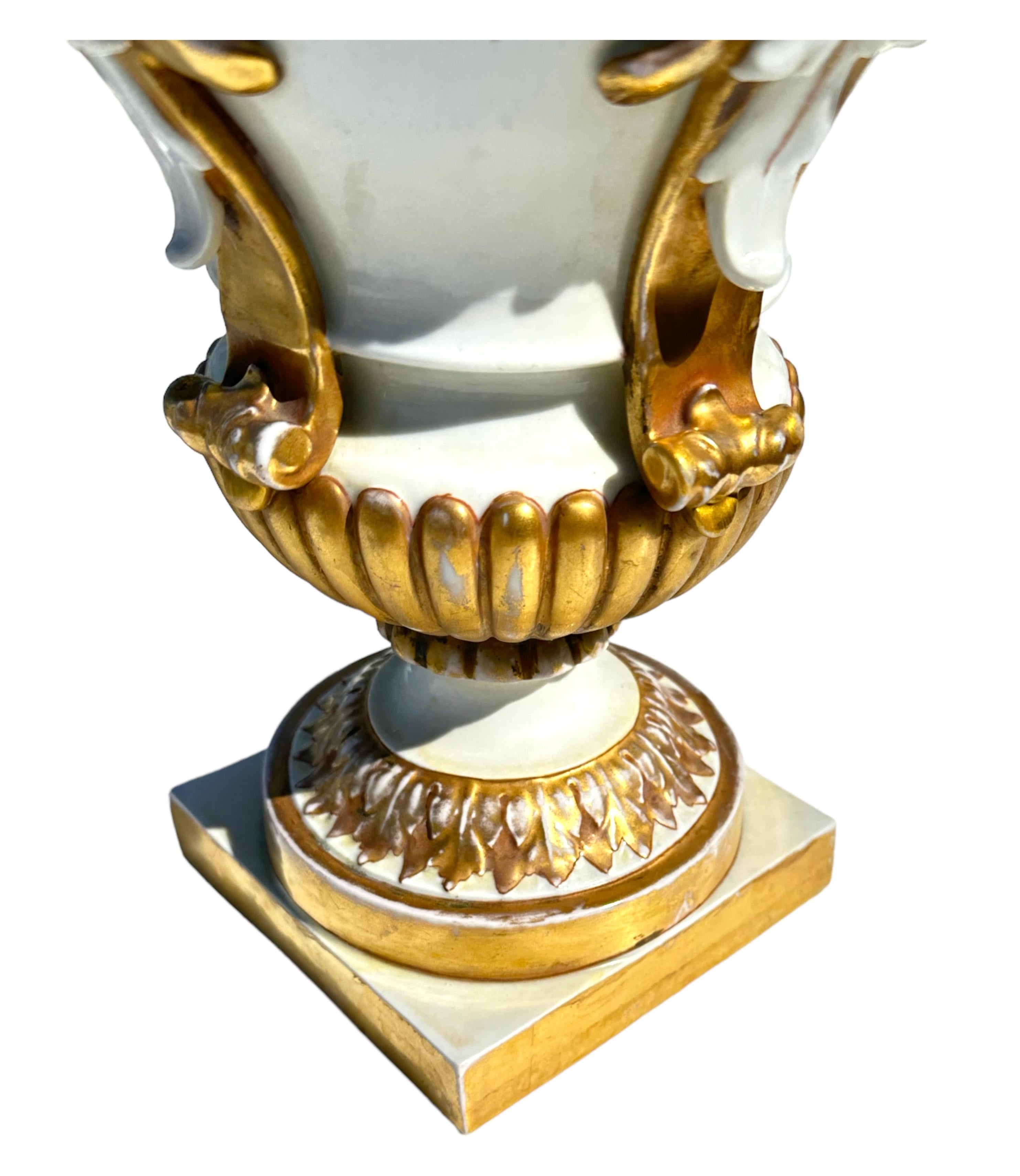 Gold Lidded Urn with Caryotids For Sale at 1stDibs