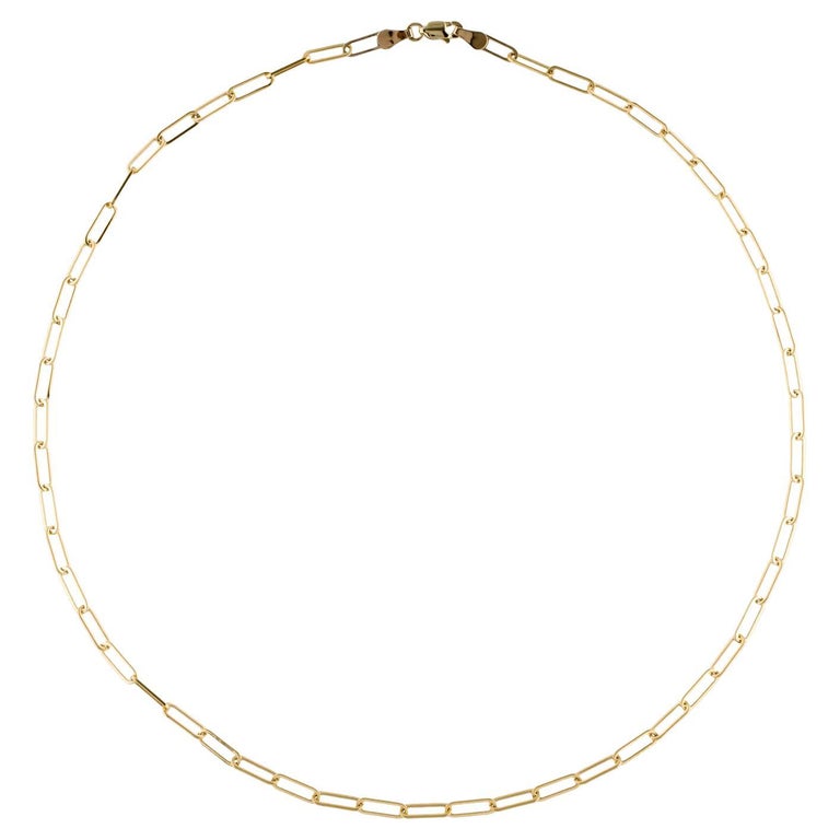 Gold Link Chain Necklace 14k Gold Made in Italy 6.4 Grams For Sale at ...