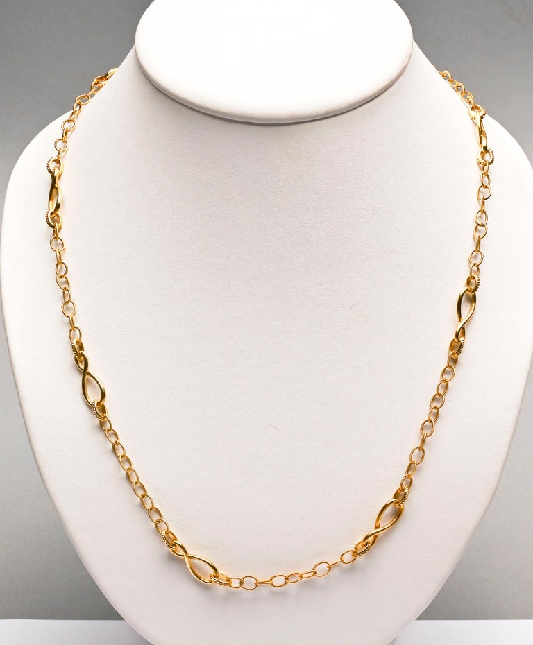 Gold Long Chain Necklace For Sale at 1stDibs