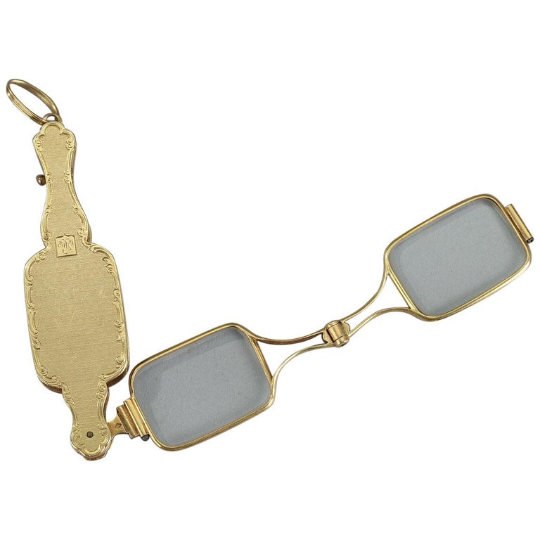 Gold Lorgnette, 19th Century For Sale at 1stDibs