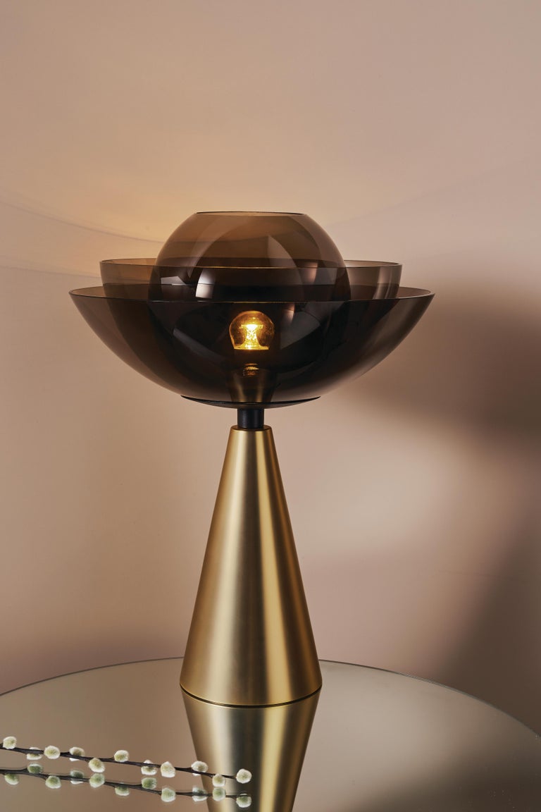 Gold Lotus Table Lamp by Mason Editions For Sale at 1stDibs