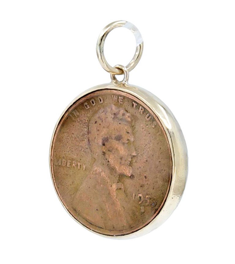 Gold Lucky Penny Charm For Sale at 1stDibs