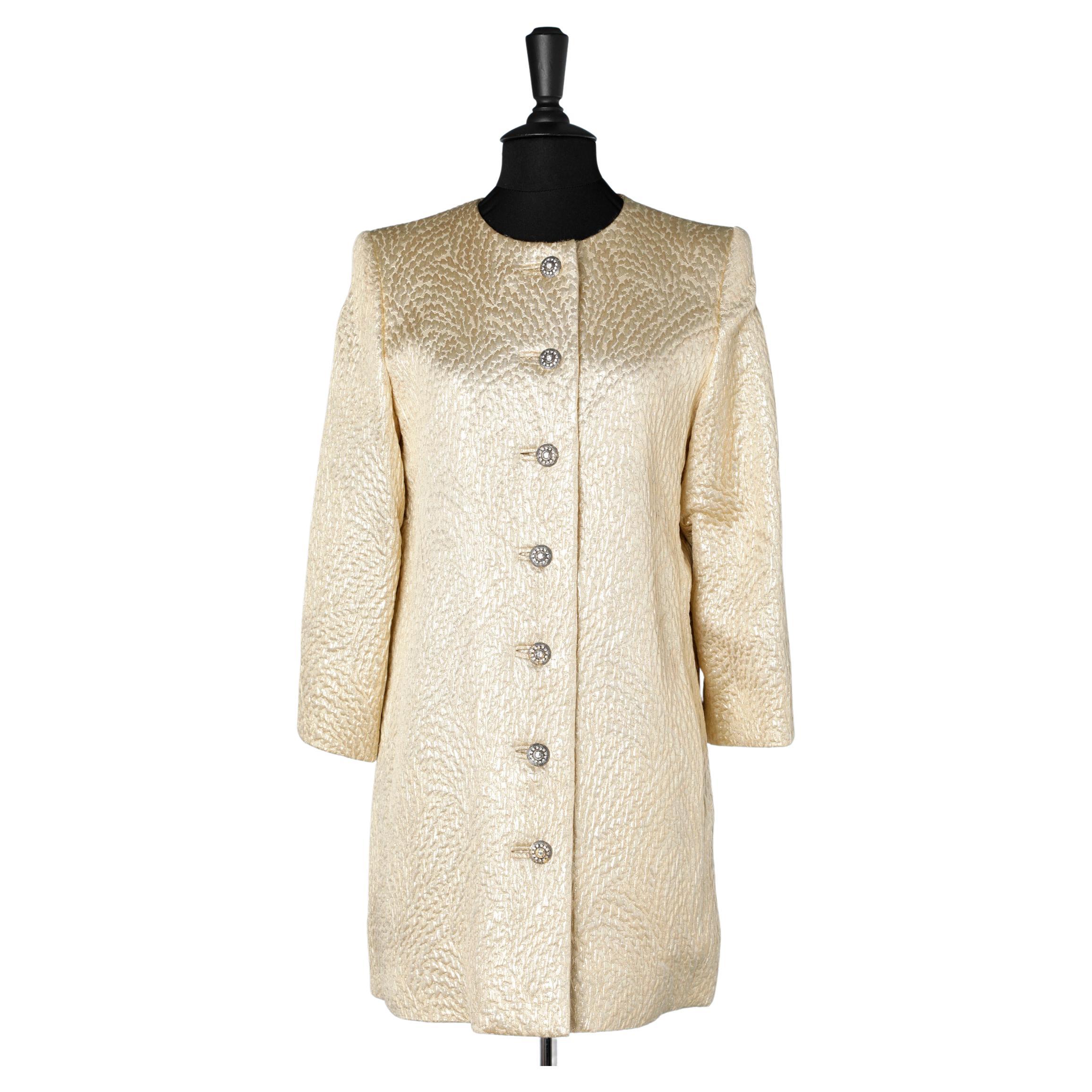 80's Moschino Jeans Gold Leather Jacket For Sale at 1stDibs | 80s gold ...