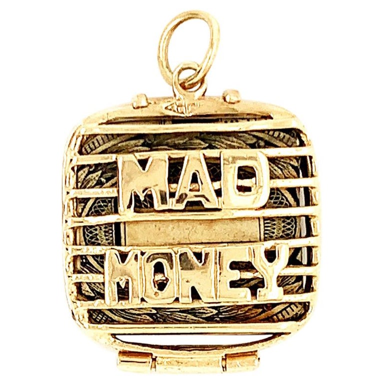 Gold Mad Money Charm For Sale at 1stDibs | mad monney, mad or, money mad
