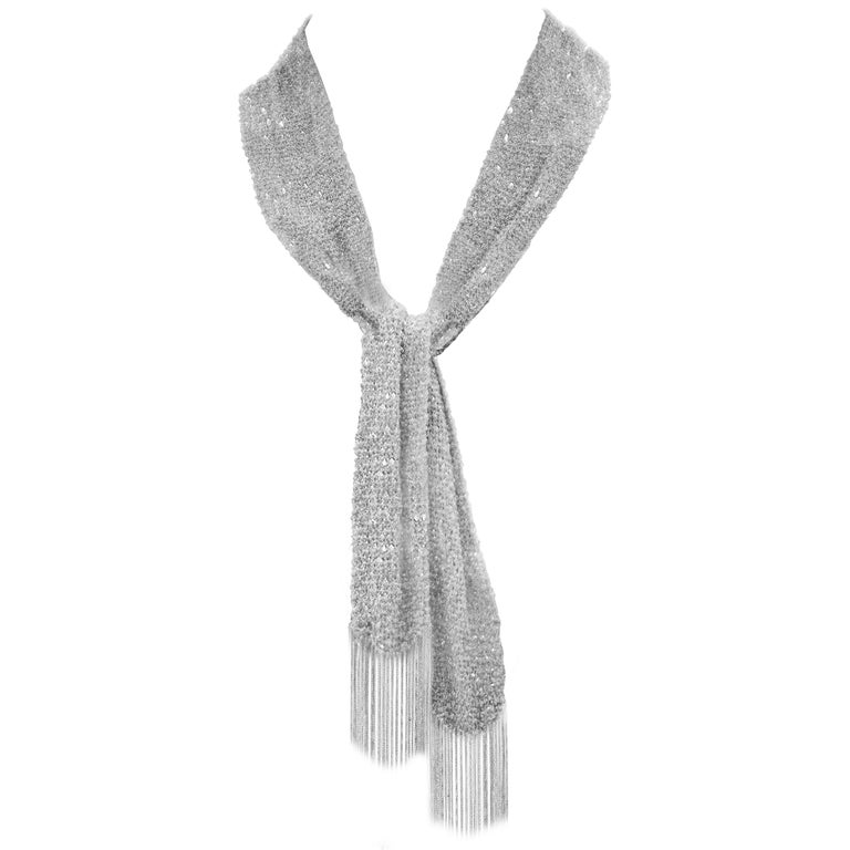 Gold Mesh Scarf Wrap For Sale at 1stDibs | gold scarf wrap