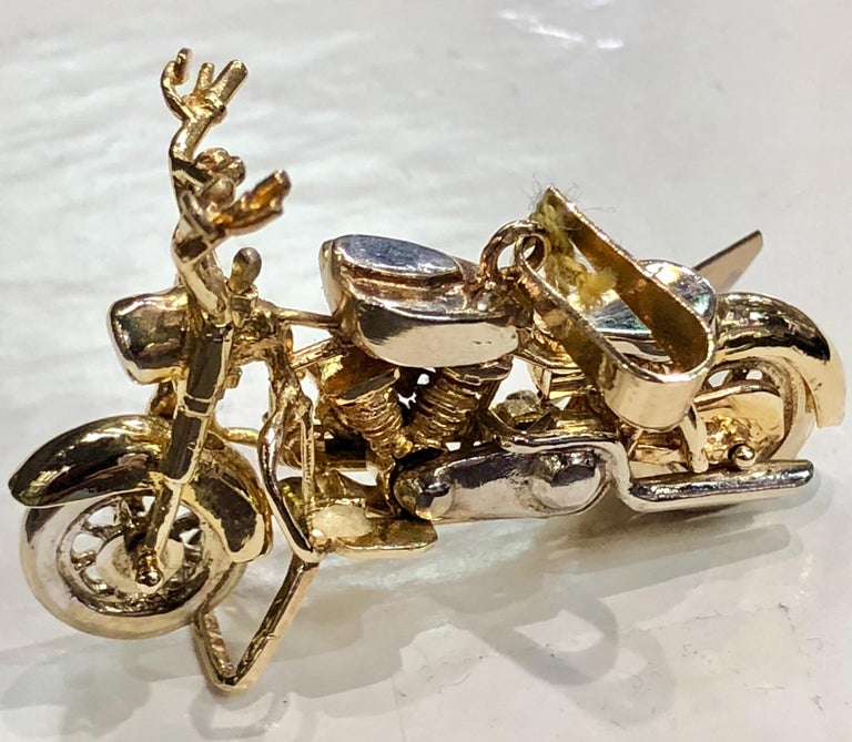 Gold Miniature Motorcycle at 1stDibs