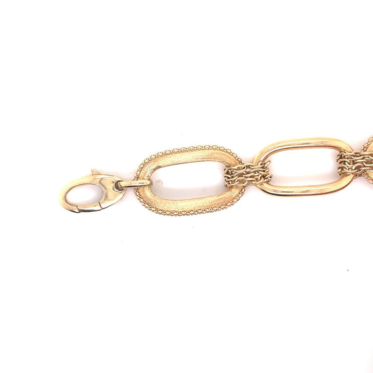 Gold Mixed Links with Satin and Chain Detail For Sale at 1stDibs