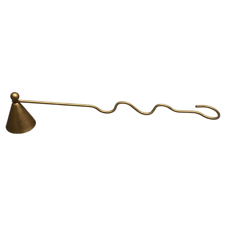 Gold Modern Candle Snuffer with Curly Handle at 1stDibs