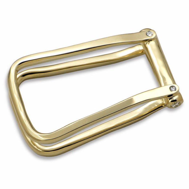 Gold Money Clip with Diamonds 14 Karat Yellow Gold, Ben Dannie For Sale ...