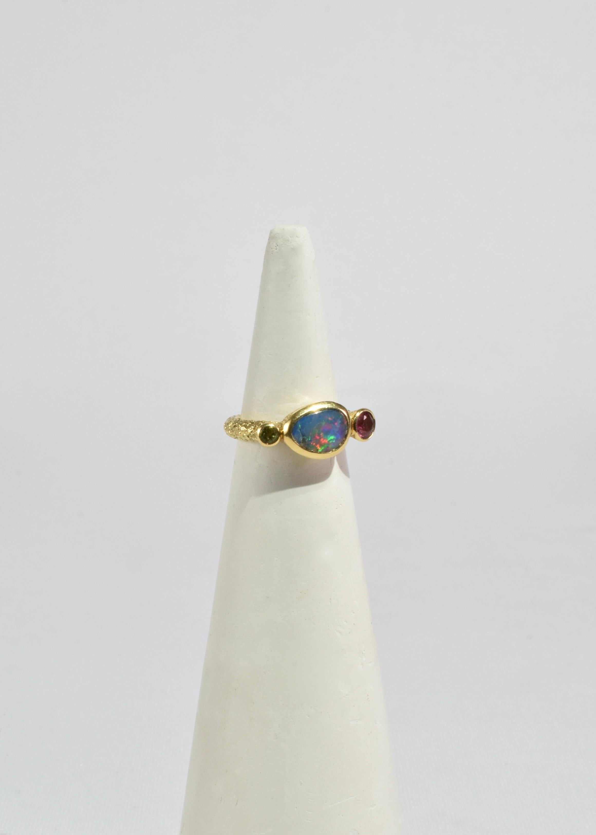 Gold Multi Stone Ring For Sale at 1stDibs