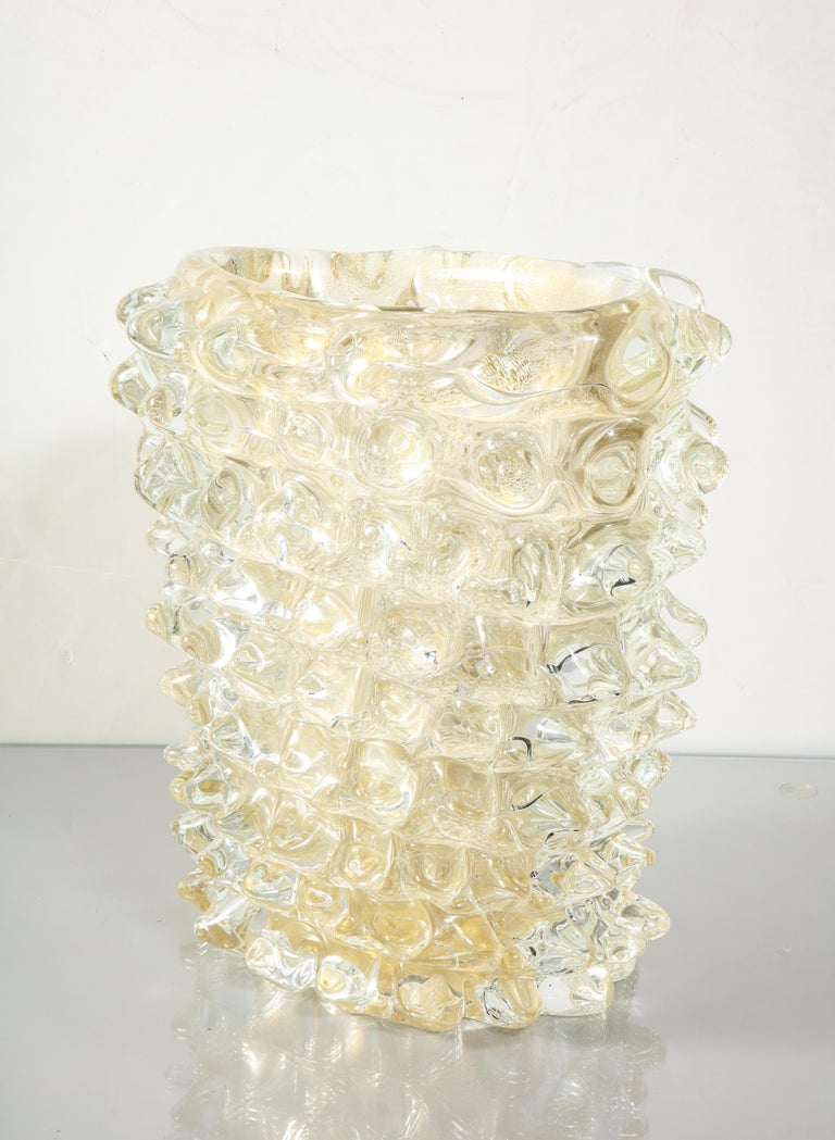 Murano Gold Glass "Rostrate" Vase For Sale at 1stDibs | murano spike ...