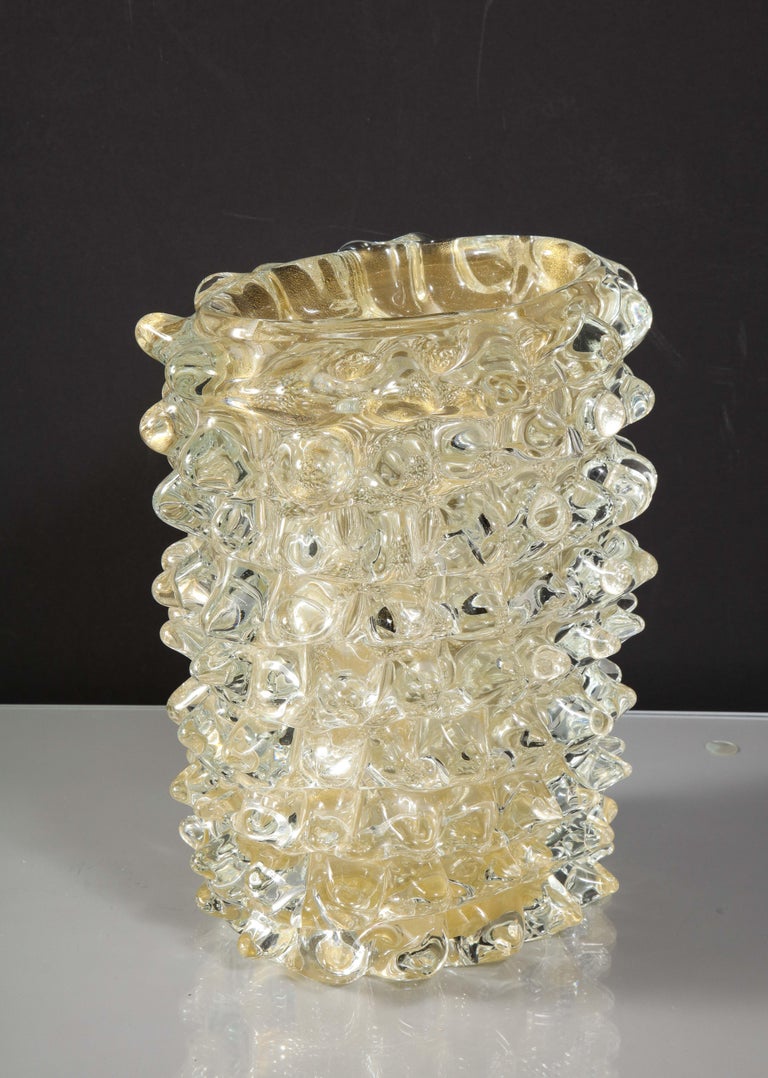 Murano Gold Glass "Rostrate" Vase For Sale at 1stDibs | murano spike ...